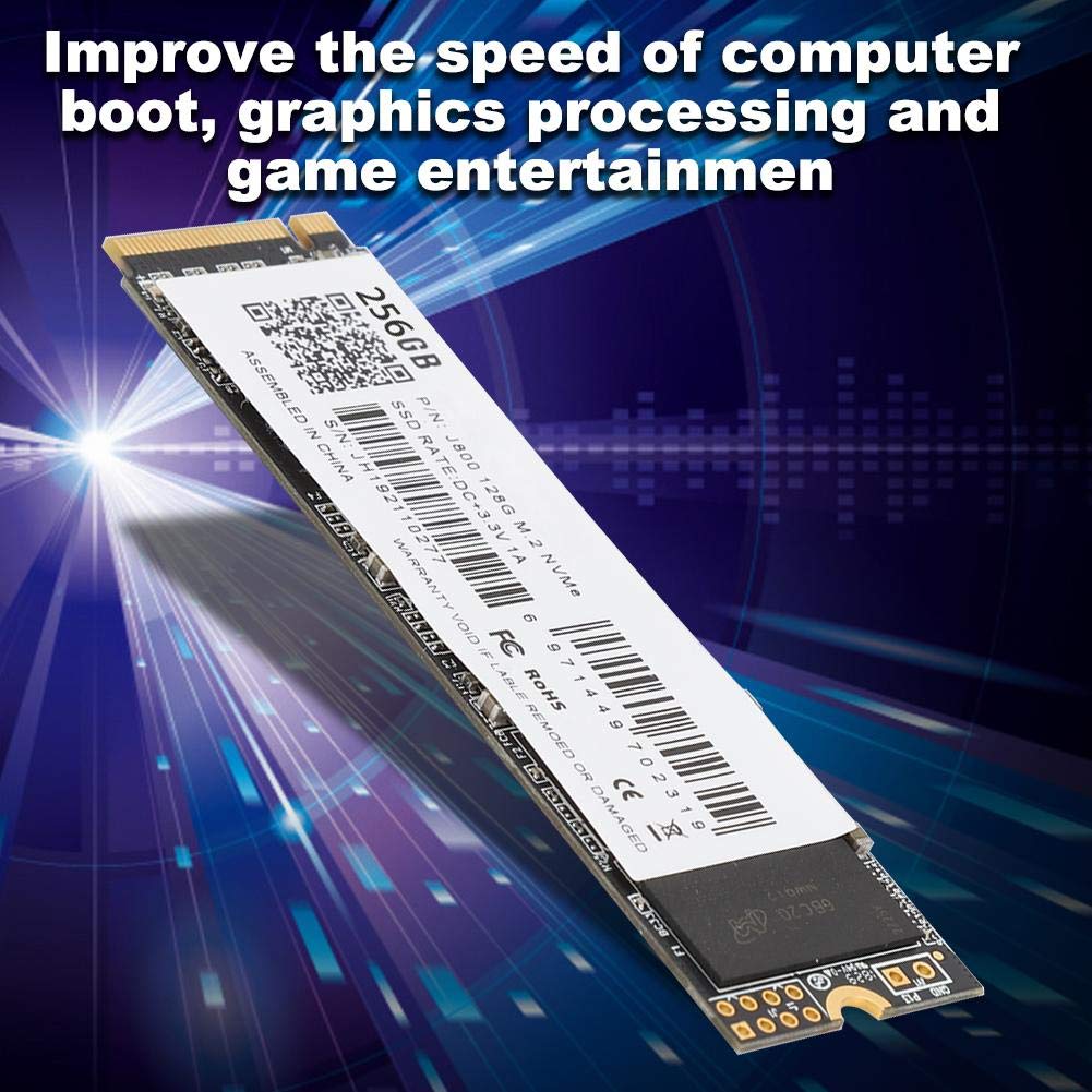 ASHATA SSD Solid State Drive, Solid State Drive with Powerful Compatibility for Notebook Desktop Universal Use, for JURU NVME SSD Solid State(128GB)