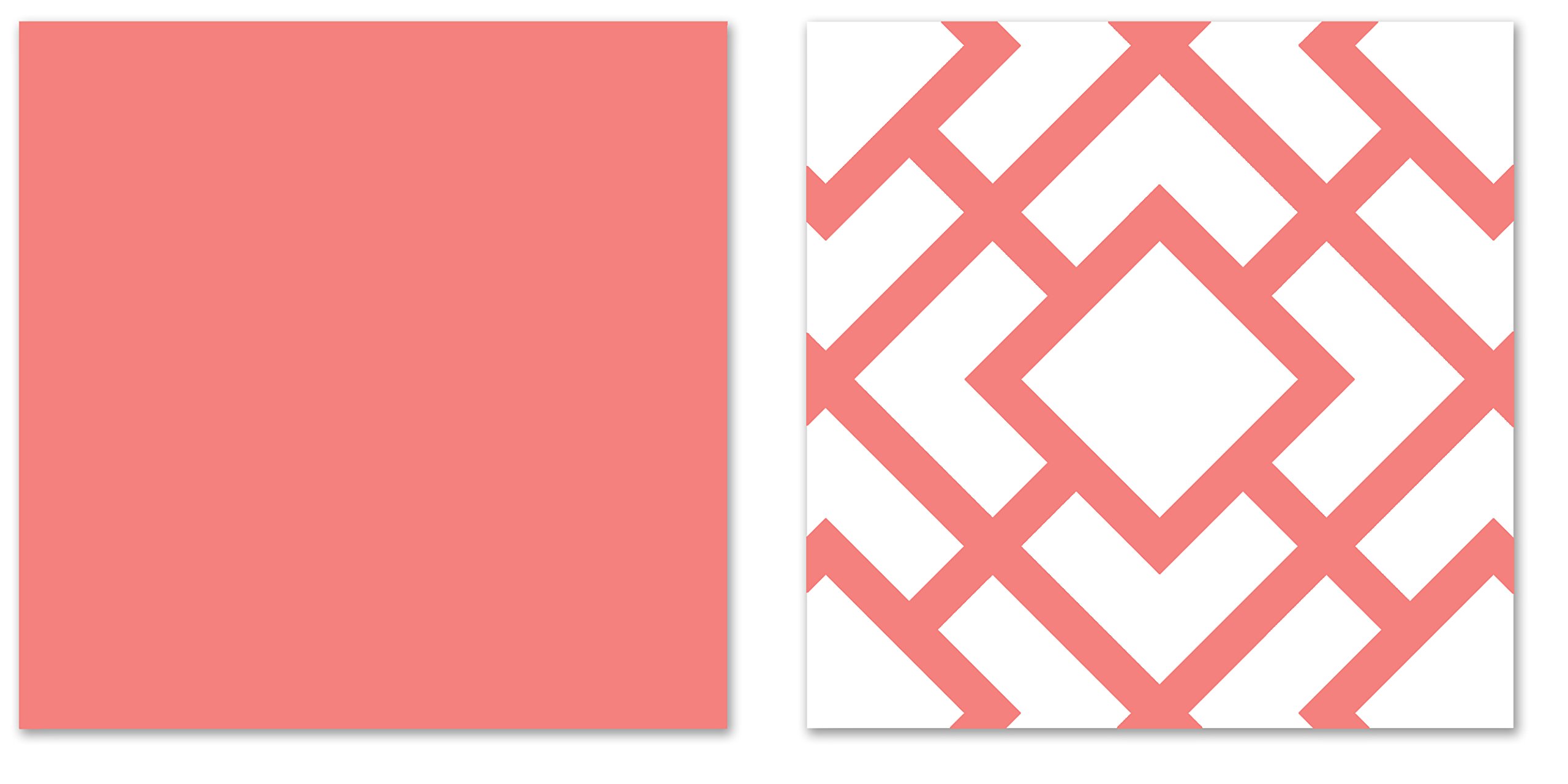 Modern White and Coral Diamond Geometric Girls Baby Bedding 4 Piece Crib Set Without Bumper