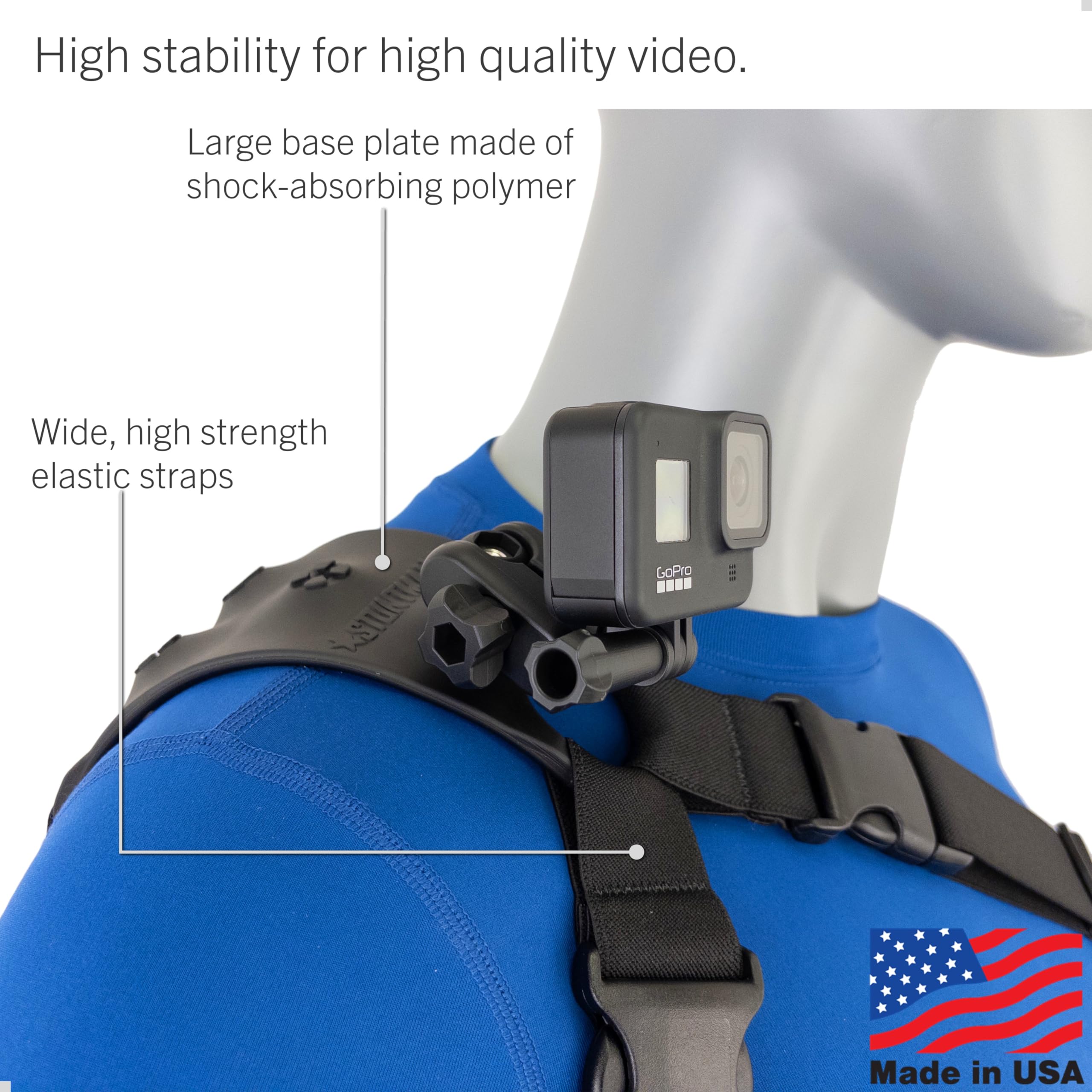 STUNTMAN 360 High Stability Shoulder Mount for Action Cameras - Fits GoPro, DJI Osmo (Action 5 Pro, 4, 3, 2), Insta360 (Ace Pro, Ace, ONE RS, ONE R), and Others