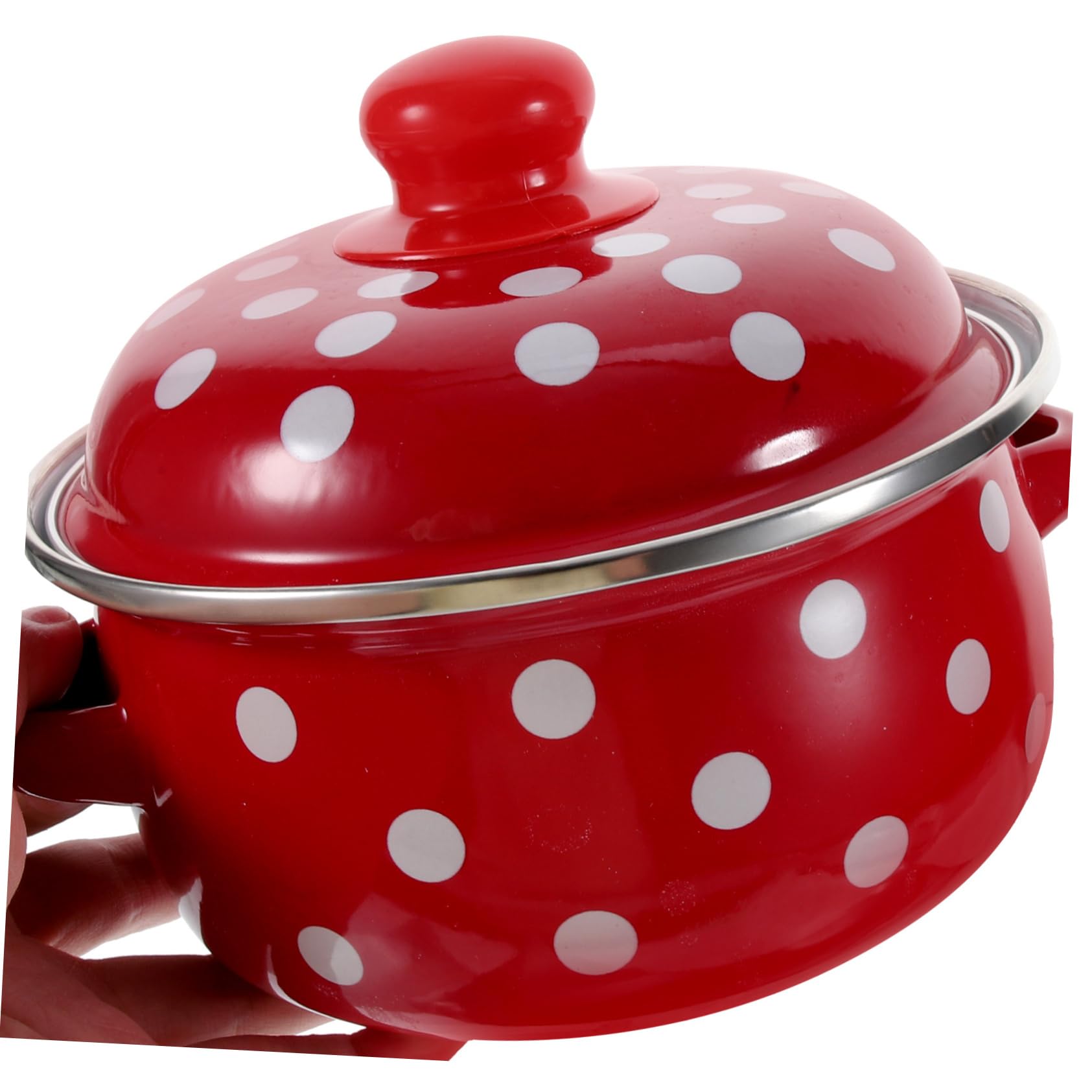 GRIRIW Double Ear Enamel Soup Pot Induction Pans Ceramic Cooking Pot Coffee Maker Soup Making Pot Ceramic Soup Mug with Lid Pasta Pot Ceramic Clay Cooking Supplies Stove Baby