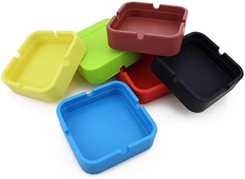Ashtray 1 Pack Silicone Square Ashtray Portable Ashtray Indoor Ash Rack Home Decor Cigarette Ashtray Outdoor Office Ashtray Pink Ash Tray
