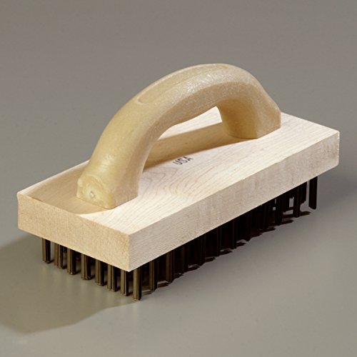 Carlisle FoodService Products 4067600 Ergonomic Steel Butcher Block Scratch Brush, 9-3/8β