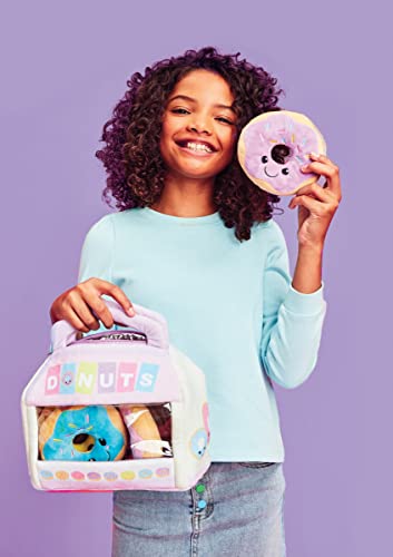 iscream Play with Your Food! Box of Donuts Fleece Play Pillow Set with Embroidered Accents