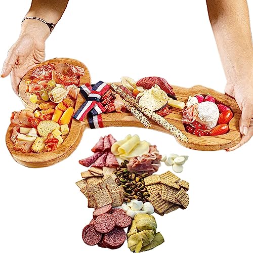 Bantlou Funny charcuterie board, Bamboo charcuterie Board Serving Board, Cheese Servers, Fruits Plate, Unique House Warming Gifts New Home Anniversary Wedding Presents