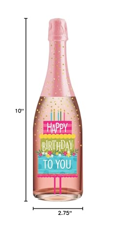 Champagne Bottle Cards - BIRTHDAY CAKE