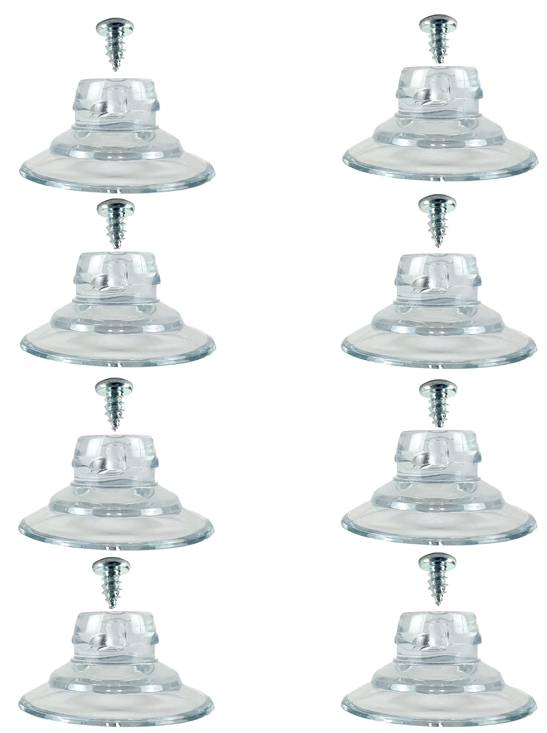 Wis-Sales (8-Pack Small 1 1/4 Inch) Pennsylvania Heavy Duty Suction Cups with Screws Signs, Radar Detector, thermometers, Bird feeders, and more.