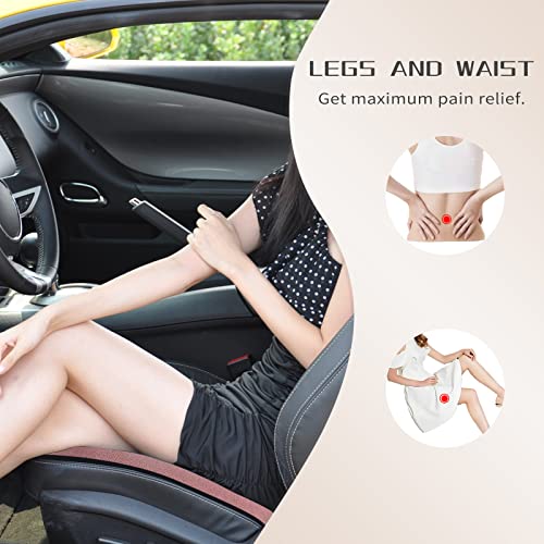 B&DOG XSIN Car Seat Cushion Comfort Memory Foam, Sciatica Pain Relief,Improve Driving View Suitable,for Car Driver Seat Office Chair Home Use Seat Cushion(Pink)