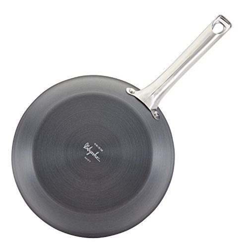 Ayesha Curry Home Collection Hard Anodized Nonstick Frying Pan / Fry Pan / Hard Anodized Skillet - 11.5 Inch, Gray