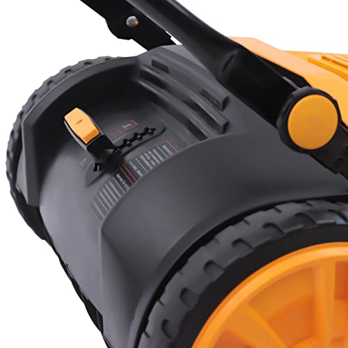 biniliubi 41" Industrial Walk-Behind Floor Sweeper Hand Push Sweeper 2 Brushes Industrial Walk Behind Street Pavement Cleaner for Outdoor Large Area