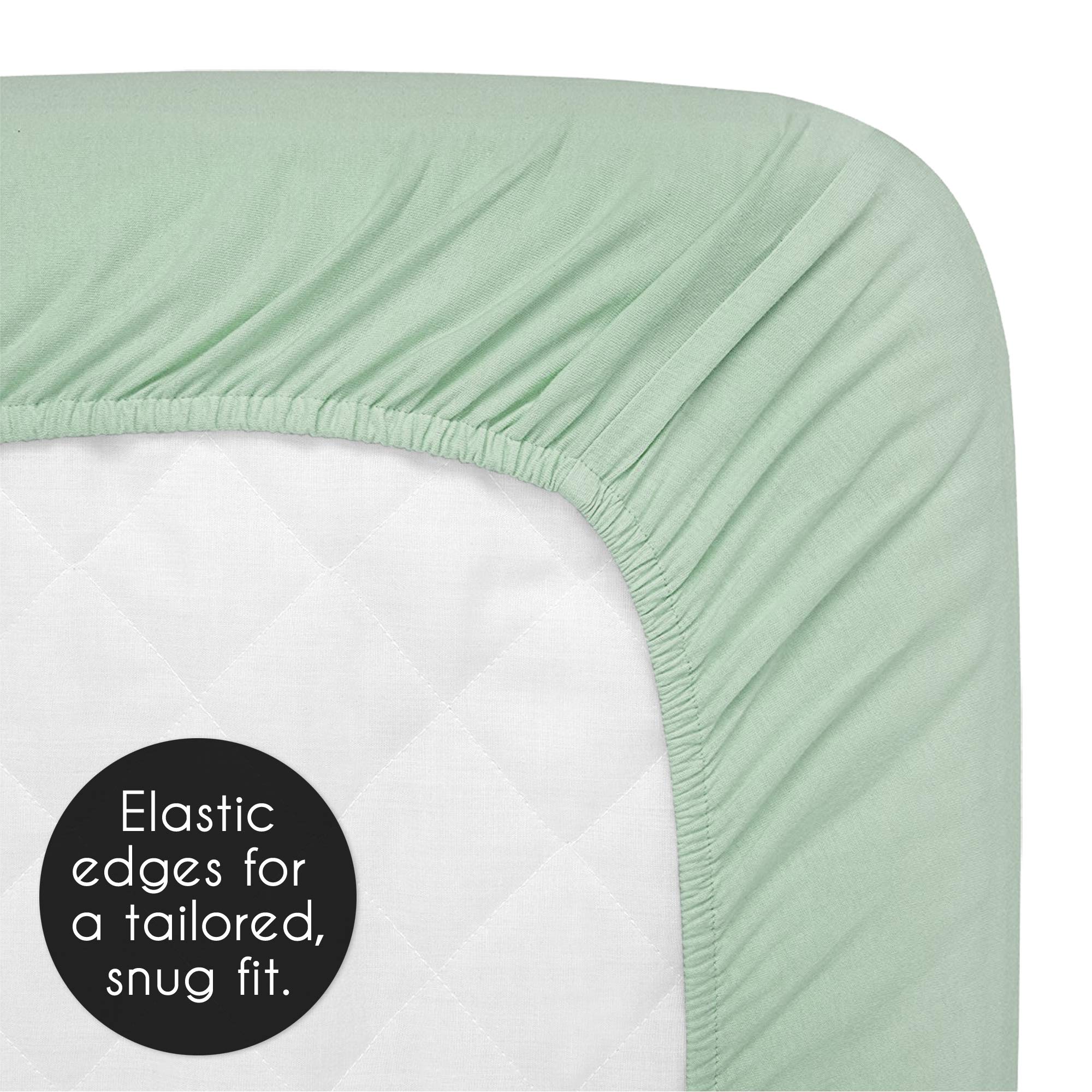 Sweet Jojo Designs Fitted Crib Sheet for Navy Blue, Mint and Grey Woodsy Boys Baby/Toddler Bedding Set Collection - Mint