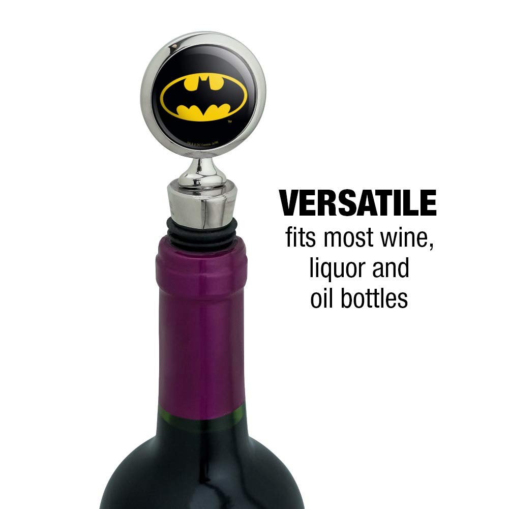 Batman Classic Bat Shield Logo Wine Bottle Stopper