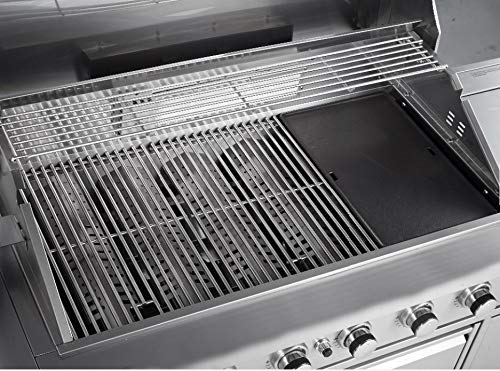 Black Stainless Steel 8 Burner 3 in 1 Island BBQ Outdoor Electric Grill Kitchen, Propane or Natural Gas, with Sink, Side Burner, LED Lights on Knobs, and Free Protective Grill Cover