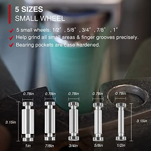 Belt Grinder 2x72 Small Wheel Holder Set 5 Sizes For knife Grinders Knife Making, 7.8In, 7.8
