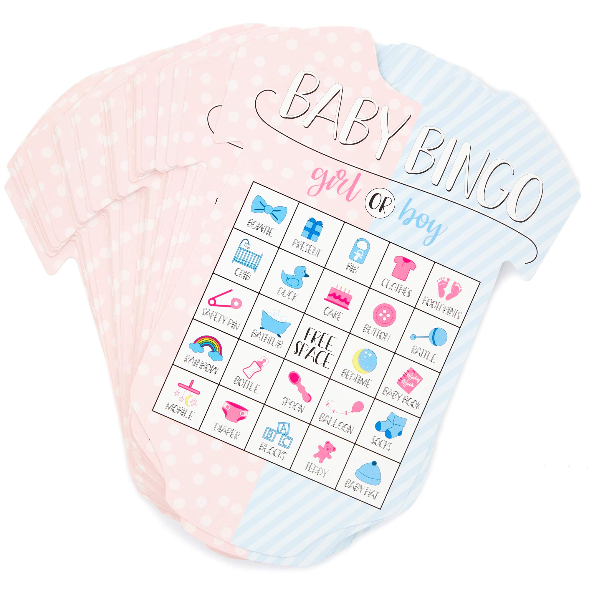Gender Reveal Bingo Game Set, Party Supplies (38 Pieces)