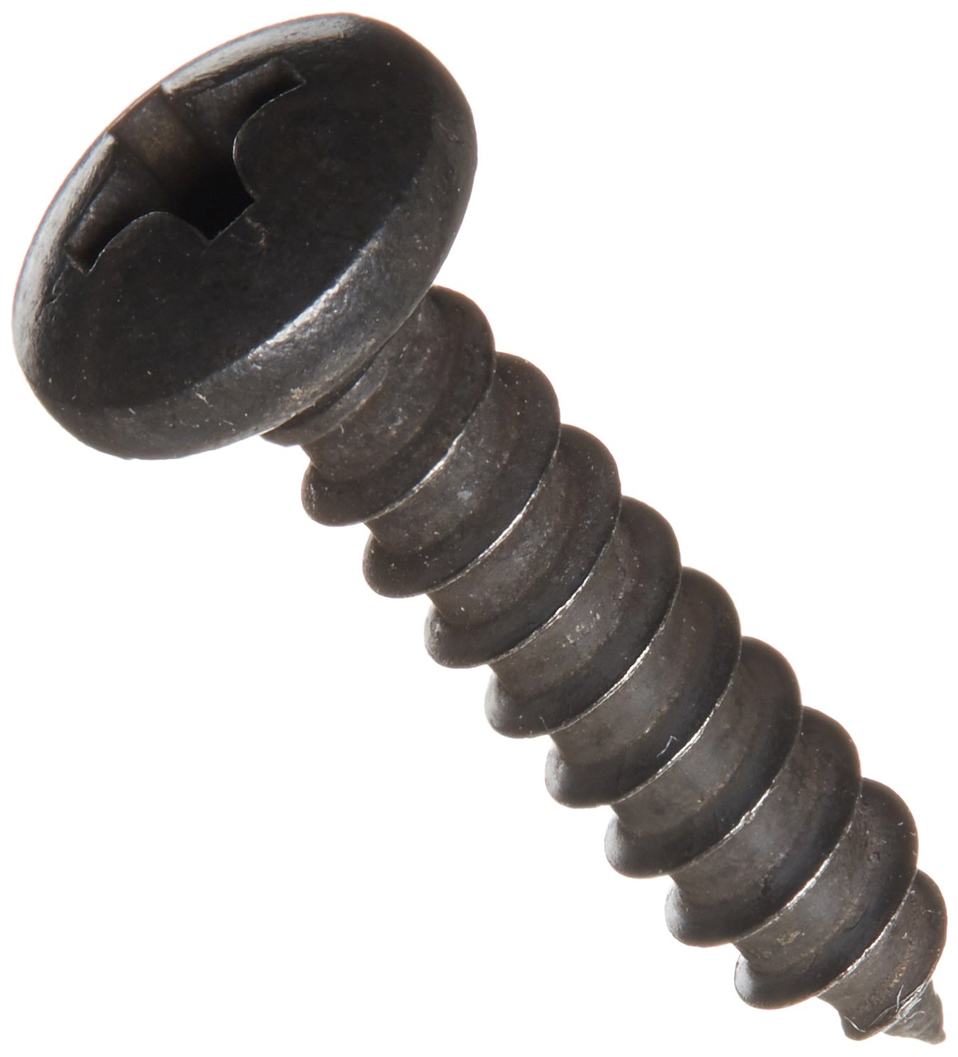 Small Parts 0812APP188B 18-8 Stainless Steel Sheet Metal Screw, Black Oxide Finish, Pan Head, Phillips Drive, Type A, #8-15 Thread Size, 3/4" Length (Pack of 50)