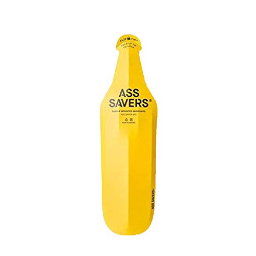 ASS SAVERS 4 Big Bicycle Fender Flip Tip Clip On Mudguard for Mountain Bikes MTB Yellow