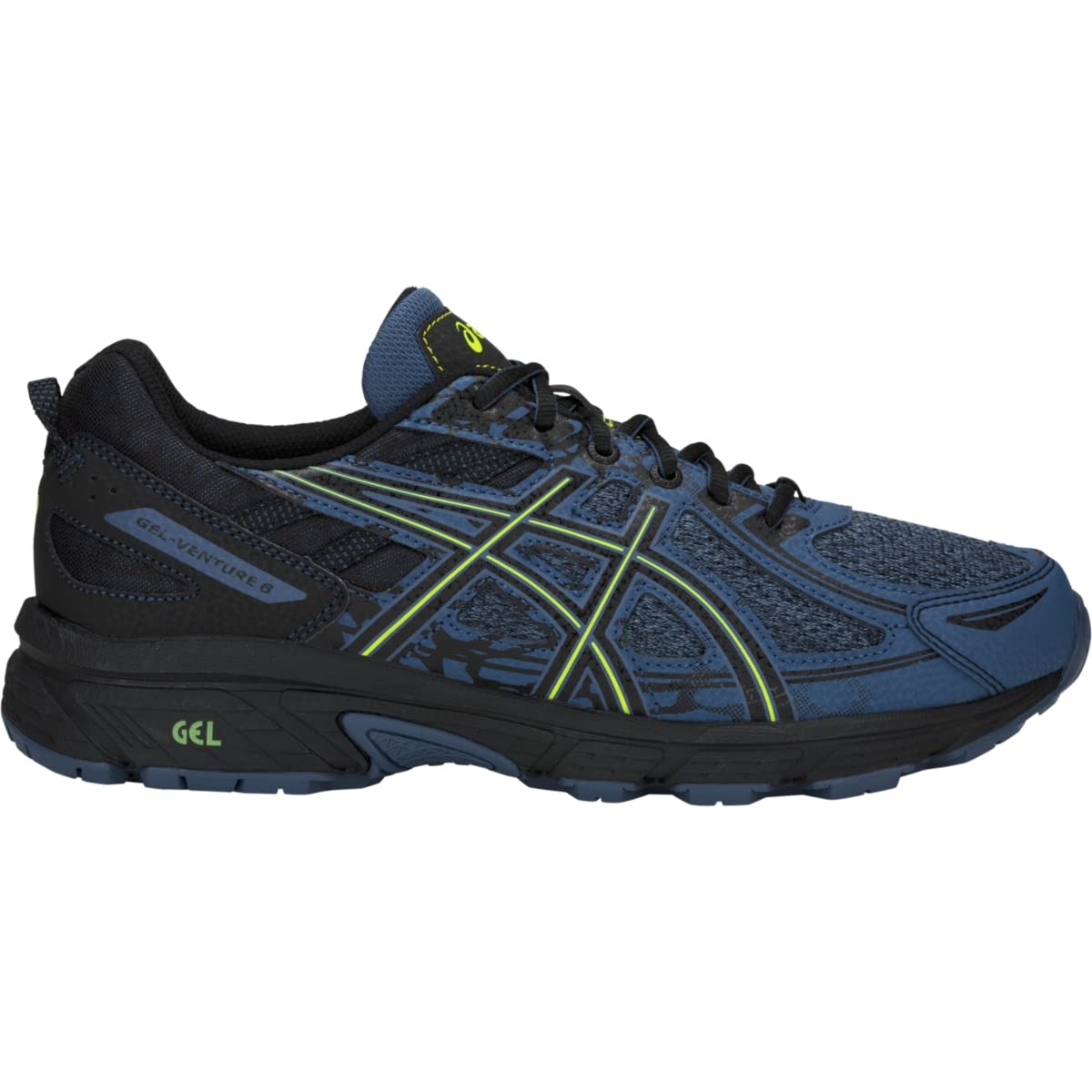 ASICS Men's Gel-Venture 6 Aluminum/Black/Directoire Blue Shoe 10 M US