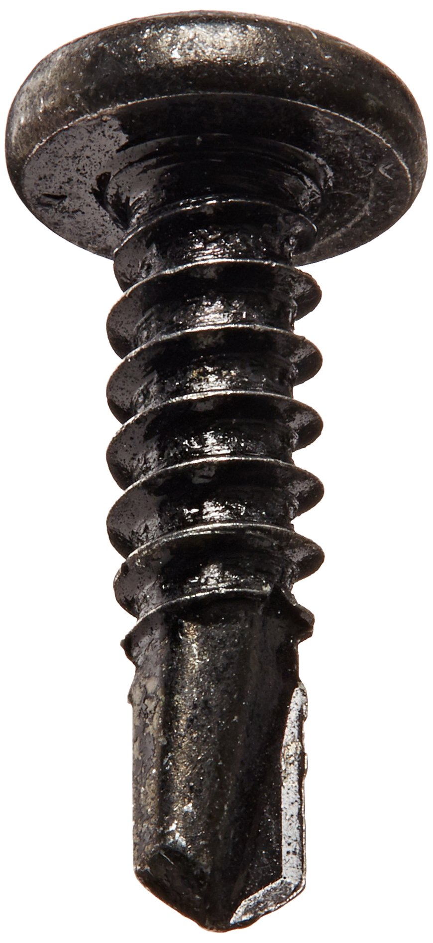 Small Parts 1012KPPBZ Steel Self-Drilling Screw, Black Zinc Plated Finish, Pan Head, Phillips Drive, #3 Drill Point, #10-16 Thread Size, 3/4" Length (Pack of 100)
