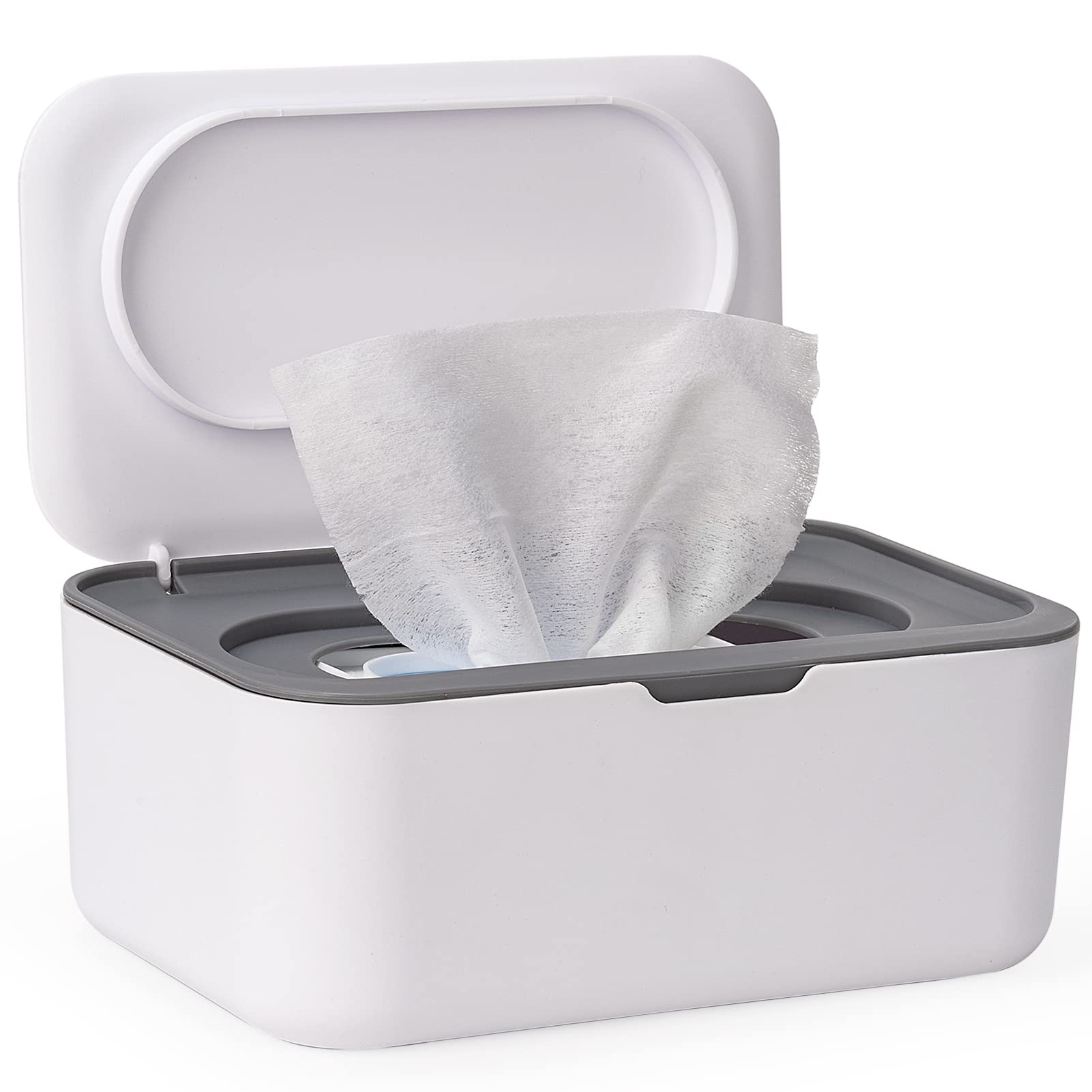 Baby Wipes Dispenser,Baby Wipes Case Holder Keeps Diaper Wipes Fresh Non-Slip Wipe Container Three-Layer Seal Design
