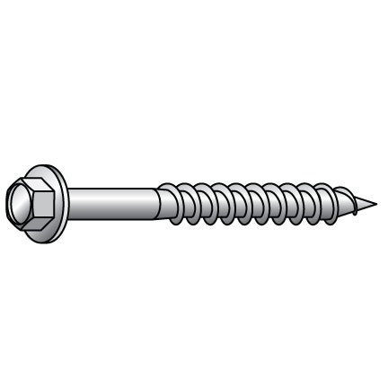Simpson Strong-Tie Strong-Drive SD Connector Screw #9 x 1-1/2 in. 1/4-Hex Drive, Mech. Galv. (100-Qty)