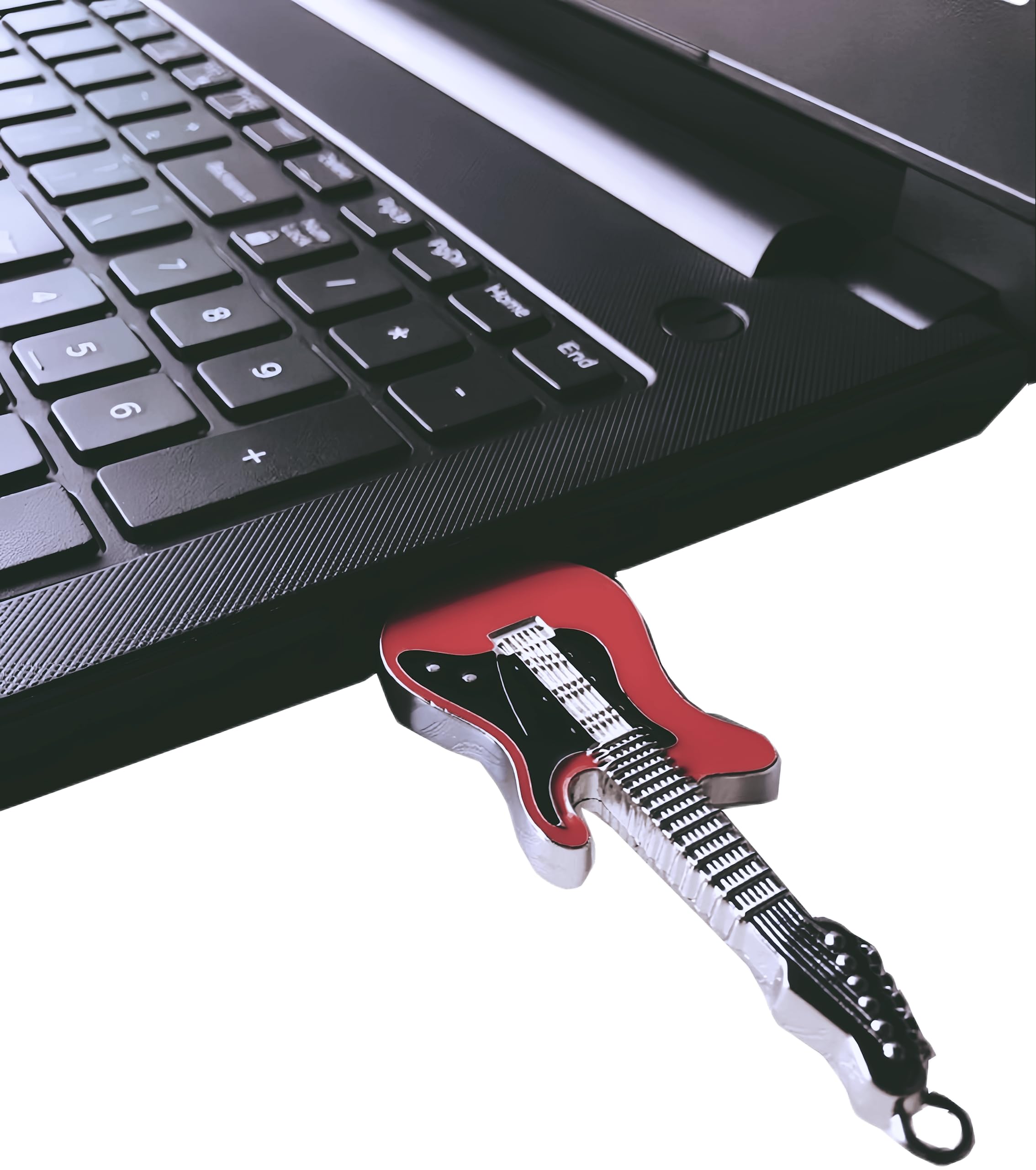 WooTeck 64GB Metal Guitar USB Flash Drive Red