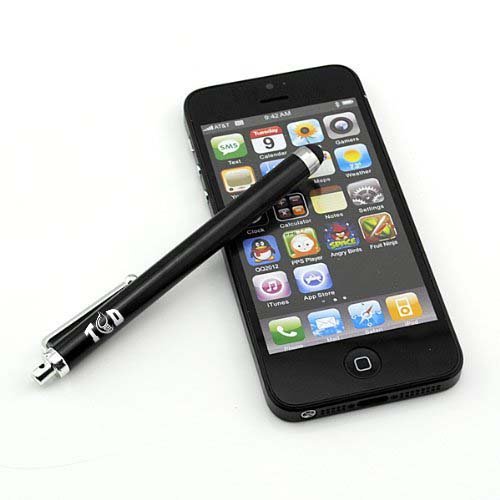 TCD 10 Pack Black High Precision Universal Capacitive Touch Screens Devices, Stylus Pens for Touch Screens Devices, Compatible with iPhone, iPad, Tablet, Touchscreen Laptop