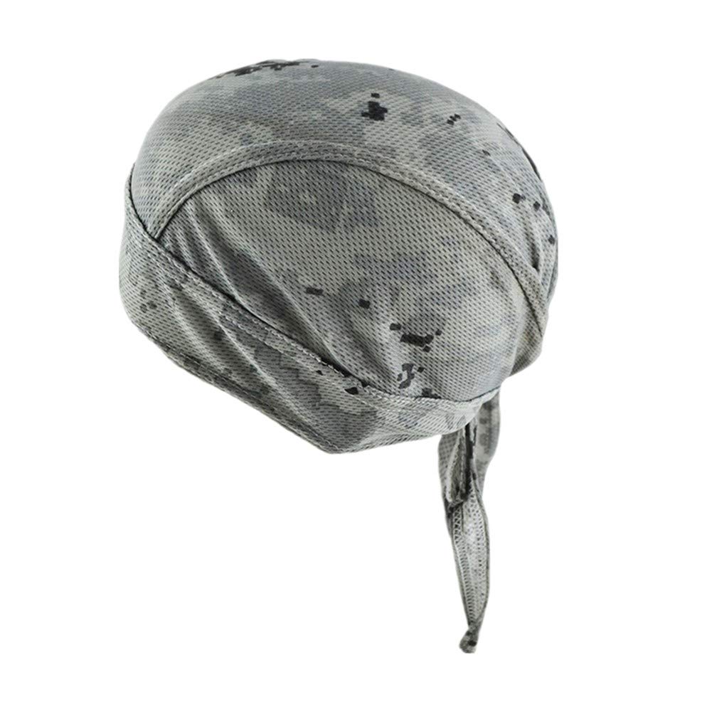 GUIFIER 4 Pack Do Rag/Dew Rag Doo Rags Sweat Wicking Skull Cap Beanie Priate Hat Motorcycle Cycling Caps Head Wrap Durags for Men Women - Camo