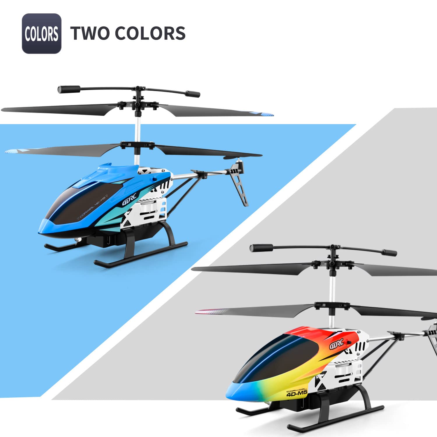 DRONEEYE M5 Remote Control Helicopter for Kids,Altitude Hold 2.4GHz RC Aircraft with Gyro for Beginner Hobby Toys,30 Min Play,Indoor Flying with 3.5 Channel,LED Light,High,Low Speed