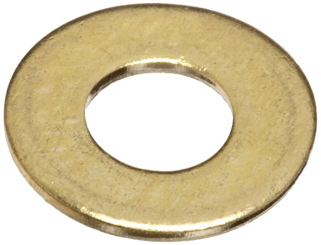 Small Parts Brass Flat Washer, Plain Finish, No. 6 Screw Size, 0.14" ID, 5/16" OD, 0.025" Thick (Pack of 100)