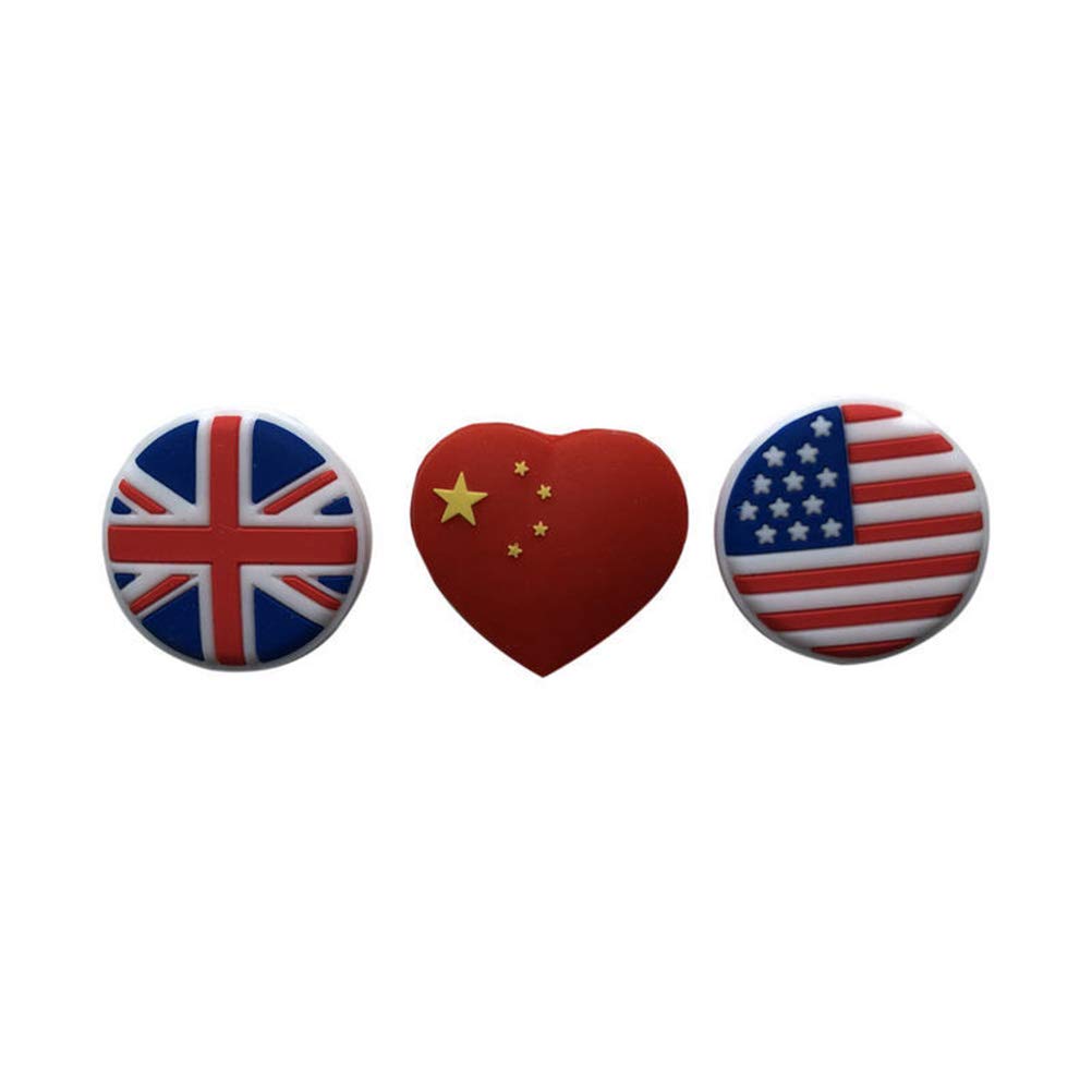 Amosfun 12PCS Tennis Racket Vibration Silicone American Flag Tennis Racquet Shock Absorbers Tennis Racket Strings Dampers for Player