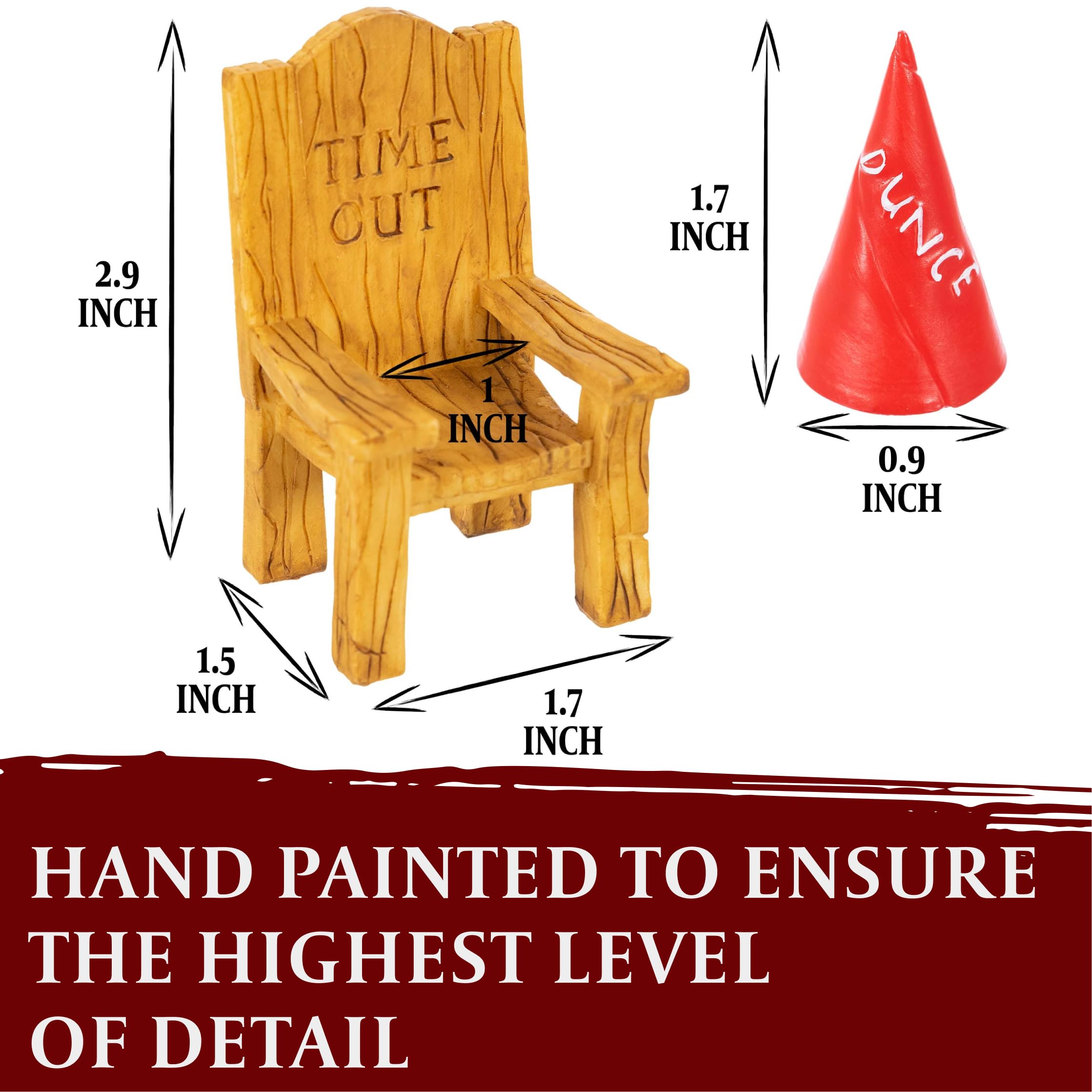 LYNX DND Dice Jail - Time Out Chair & Dunce Hat Punish Your Bad in Our of Shame Accessories/Gift for Dungeons and Dragons. Miniature Cap Works All D&D D20, D10, D8, D6, D4