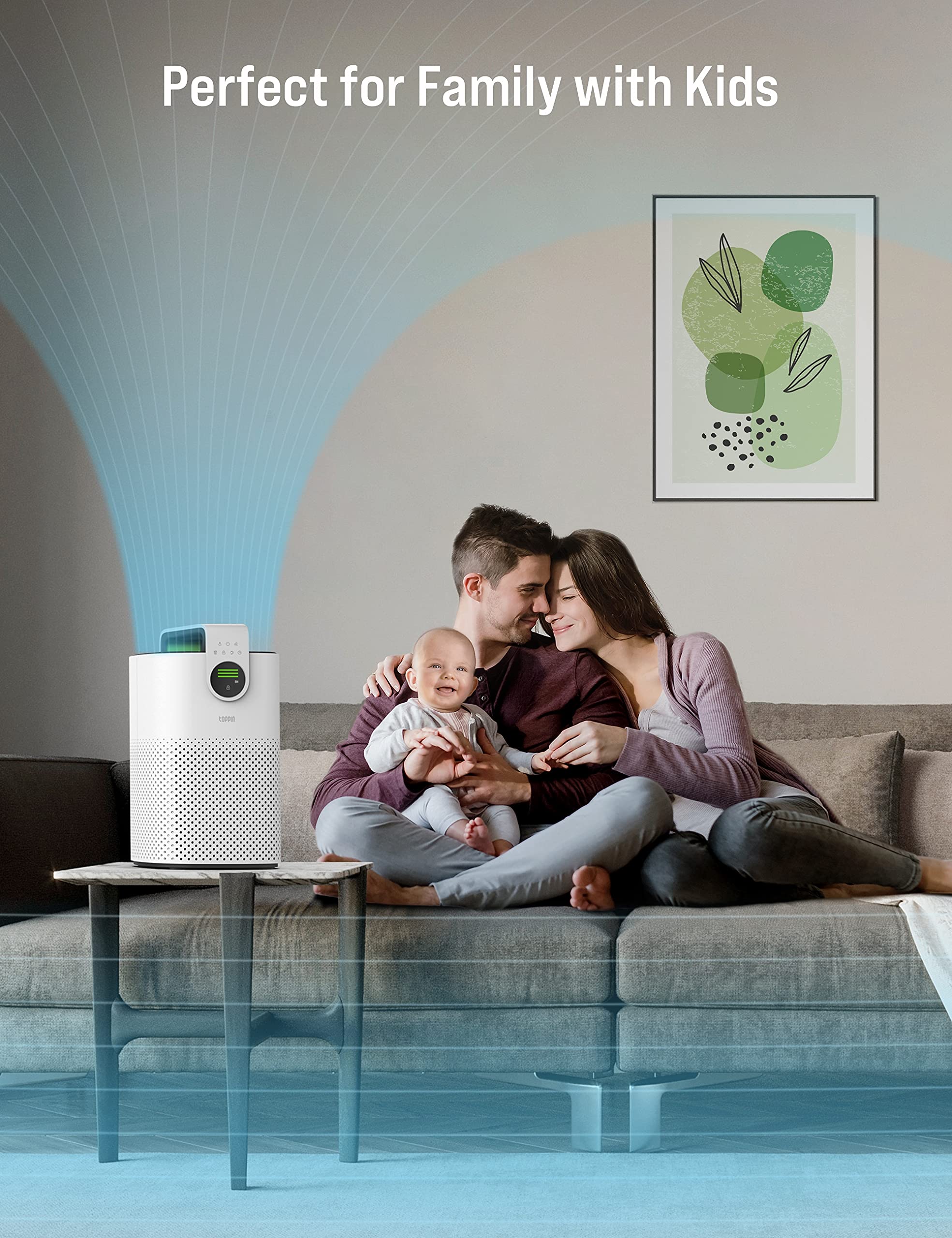 TOPPIN Filter HEPA Air Filter Replacement True HEPA H13 All-Rounder Filter Compatible with TOPPIN TPAP003 Air Purifier