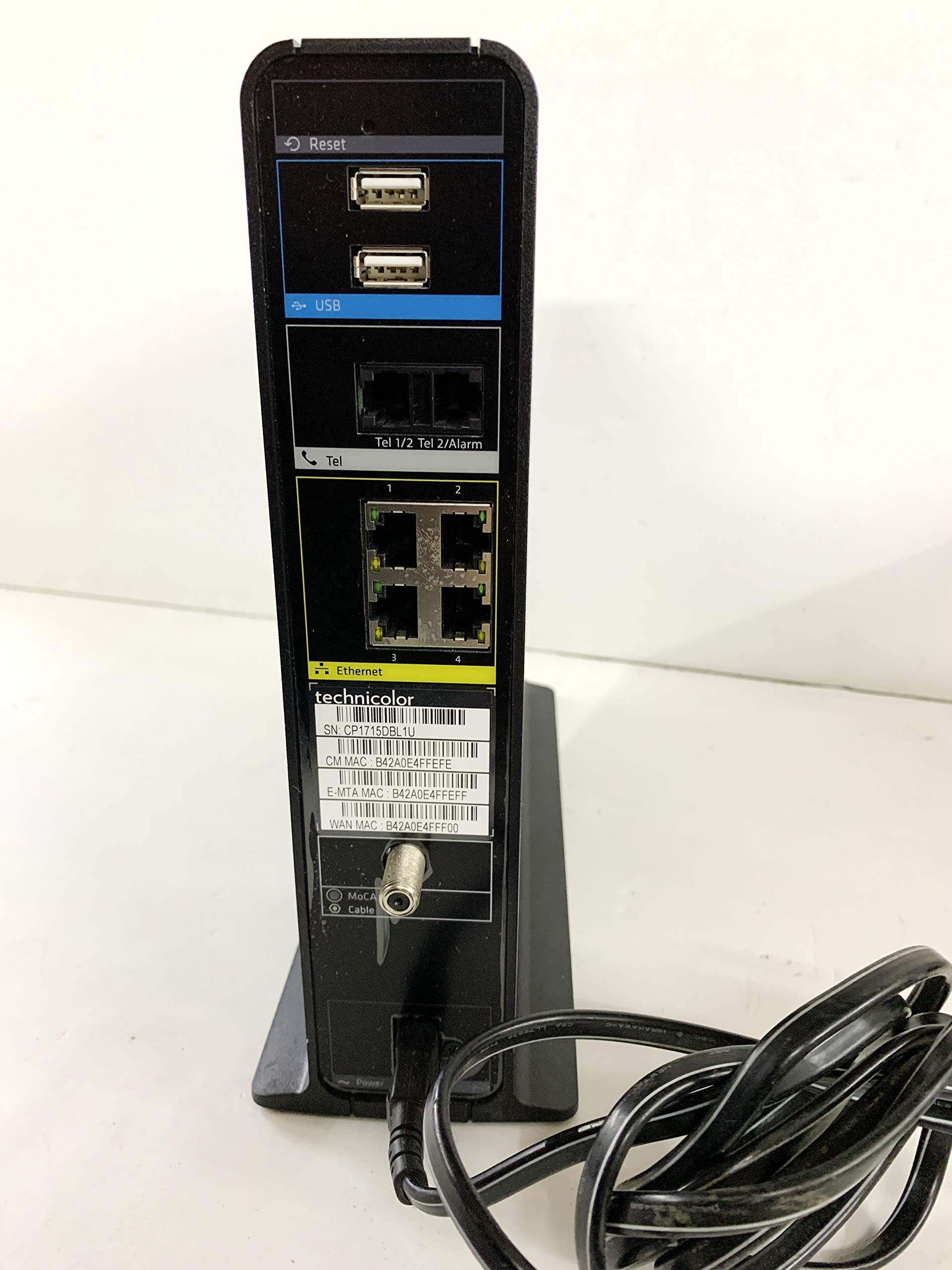 Technicolor TC8717T DOCSIS 3.0 Telephony Wireless Modem Router
