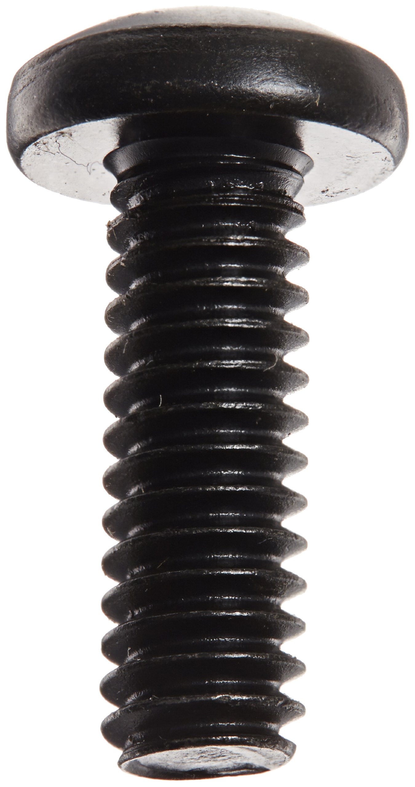 Small Parts Steel Pan Head Machine Screw, Black Oxide Finish, Meets ASME B18.6.3, #3 Phillips Drive, 1/4"-20 Thread Size, 3/4" Length, Fully Threaded, Import (Pack of 100)
