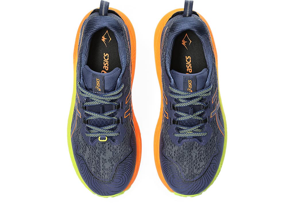 ASICS Men's Trabuco Max 2 Running Shoes, 11.5, DEEP OCEAN/BRIGHT ORANGE