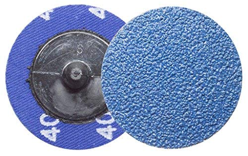 Benchmark Abrasives 2" Quick Change Zirconia Sanding Discs with a Male R-Type Backing Surface Finish Grind Polish Burr Rust Paint Removal Use with Die Grinder (25 Pack) - 60 Grit