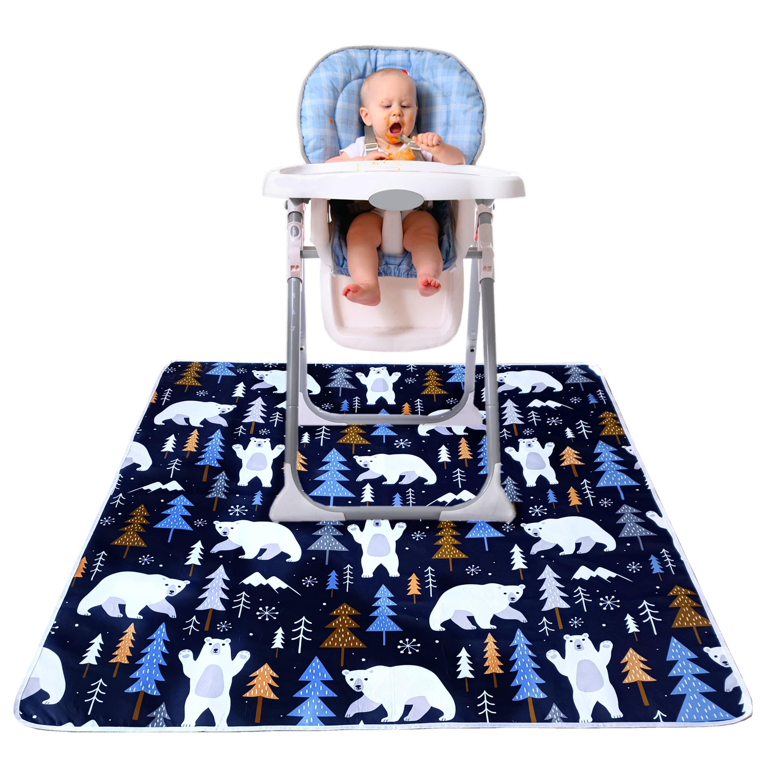 Baby Splat Mat High Chair Mat for Floor , Large Splat Mat for Kids Arts and Crafts