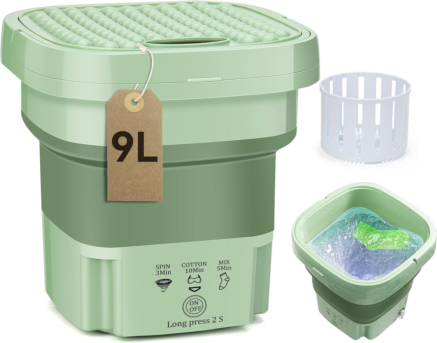 BenLoc 9L Portable Washing Machine Foldable Mini Washer