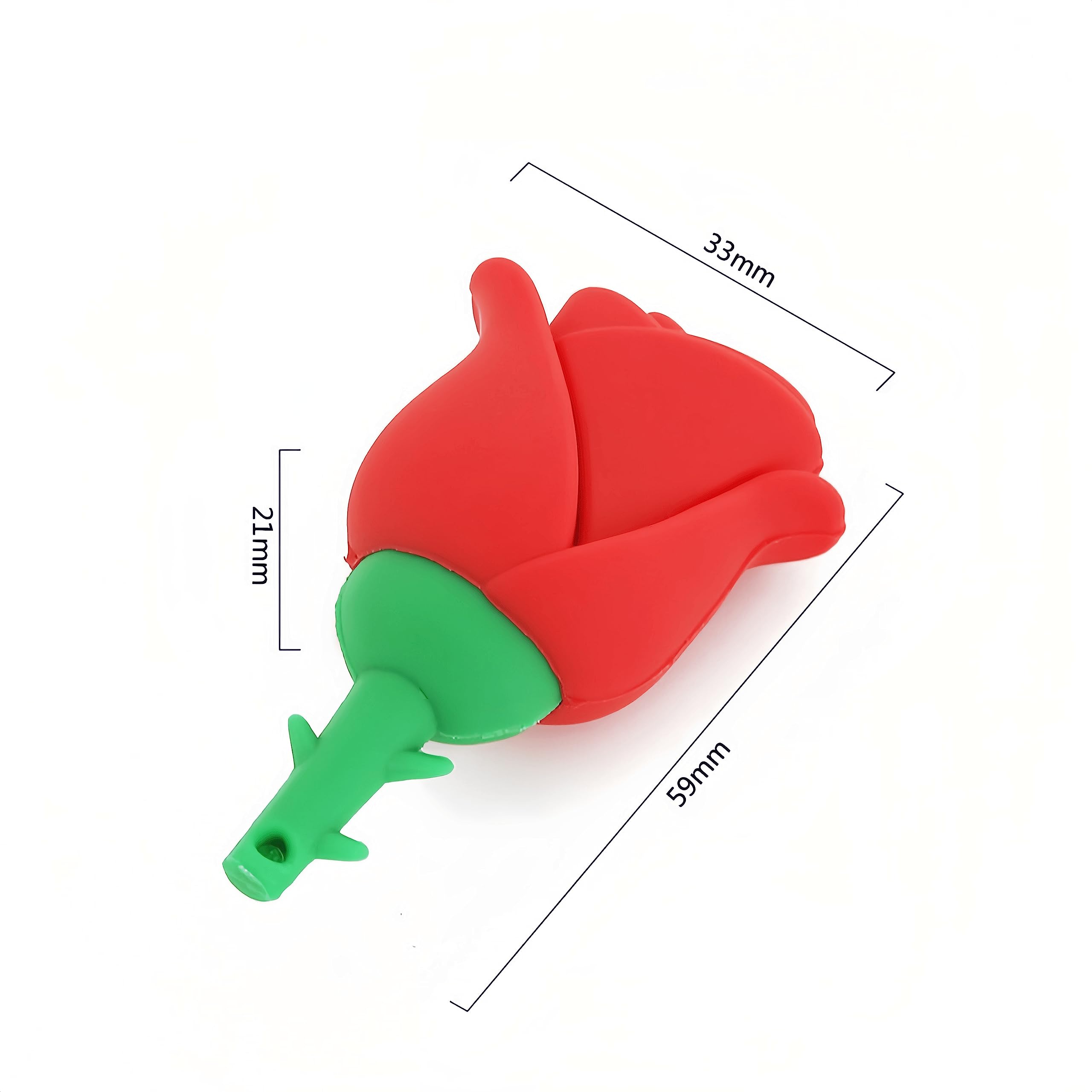 WooTeck 64GB Cartoon Lovely Rose Flower USB Flash Drive