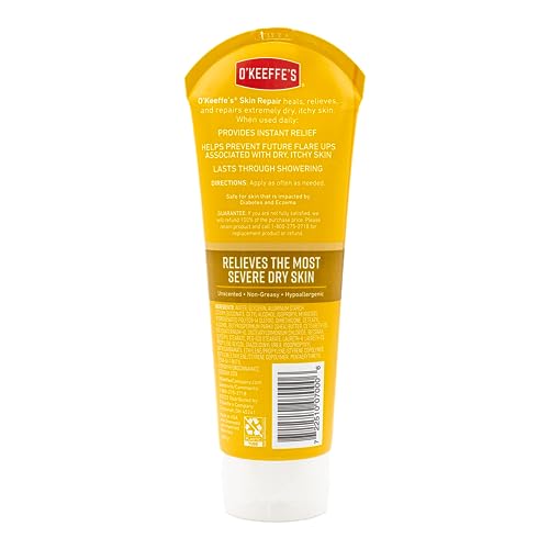 O'Keeffe's Skin Repair Body Lotion and Dry Skin Moisturizer, 7 Ounce Tube, (Pack of 4)