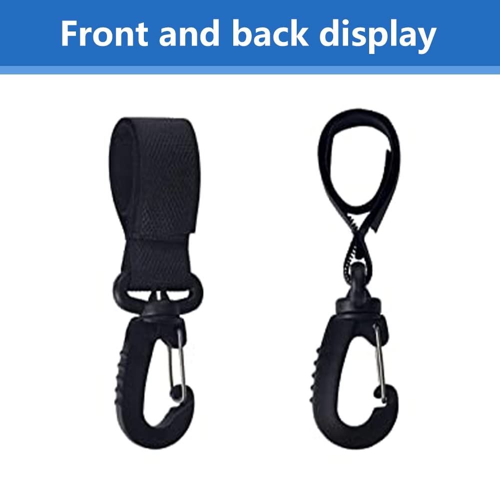 Baby Stroller Hooks, Stroller Hooks for Hanging Diaper Bags, 360° Rotatable Multipurpose Hooks for Grocery Shopping Bags, Easy to Attach Stroller Clips for Bags, 2PCS