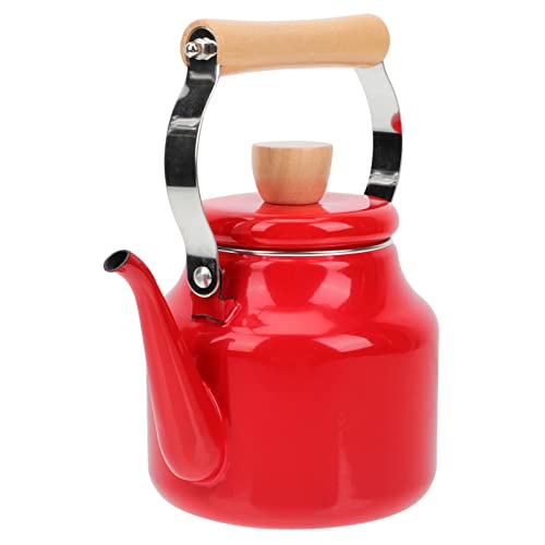 Cabilock Camping Stove Spout Steel Stovetop Gas Red/Stove Kettle, Vintage Handle on Large Kettle: Boiler Teapot: Ceramic Anti- Whistling Portable Porcelain for Office Maker Family Water Kettle