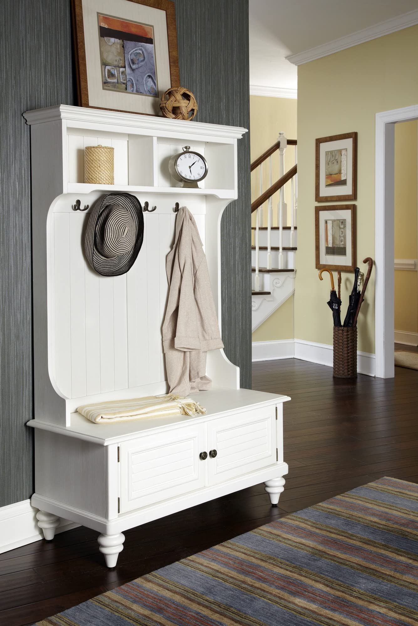 Bermuda White Hall Tree by Home Styles