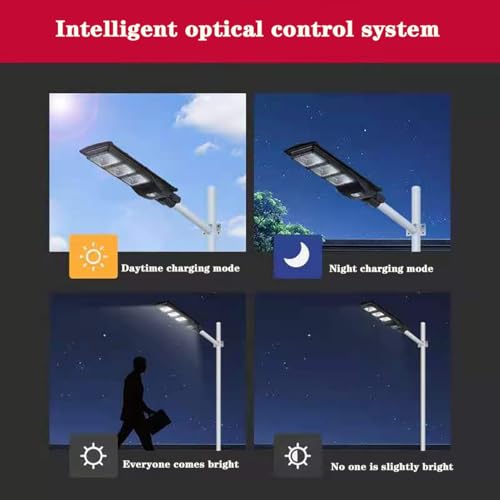 CDAZEAZLO LED Human Body Sensing Light,Solar Street Lights Outdoor Waterproof, LED Wide Angle Lamp with Motion Sensor and Remote Control, for Parking Lot, Yard, etc.,150W