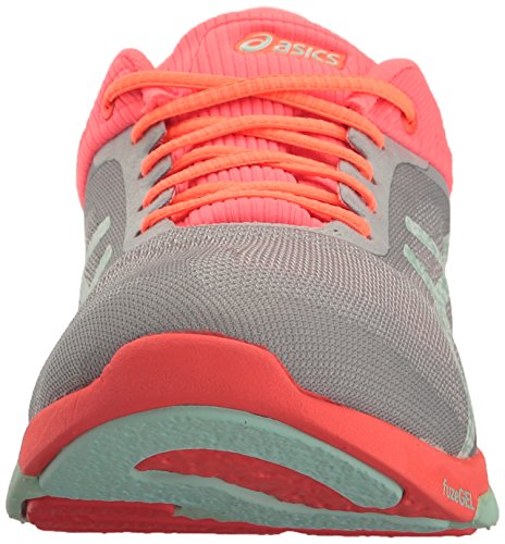 ASICS Women's Fuzex Rush Running Shoe, Mid Grey/Bay/Flash Coral, 6.5 M US