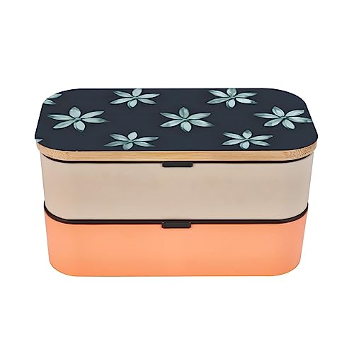 Beautiful Camellia Adult Lunch Box, Bento Box, With Cutlery Set Of 3, 2 Compartments, Rectangular, Lunch Box For Adults