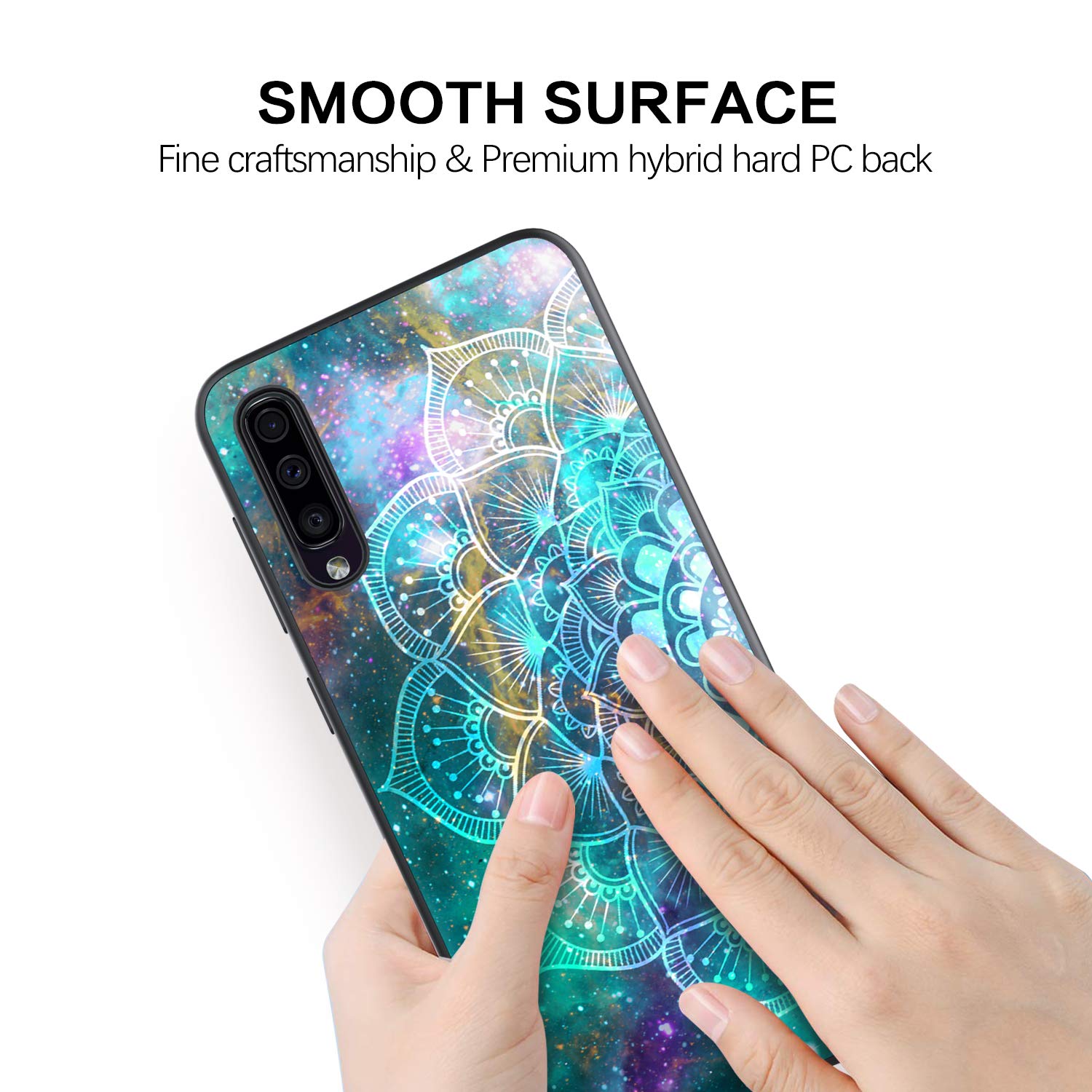 BENTOBEN Case for Samsung Galaxy A50 / A50s / A30s Case (2019), Slim Fit Glow in The Dark Soft Flexible Bumper Protective Shockproof Anti Scratch Cases Cover for Samsung Galaxy A50, Mandala in Galaxy