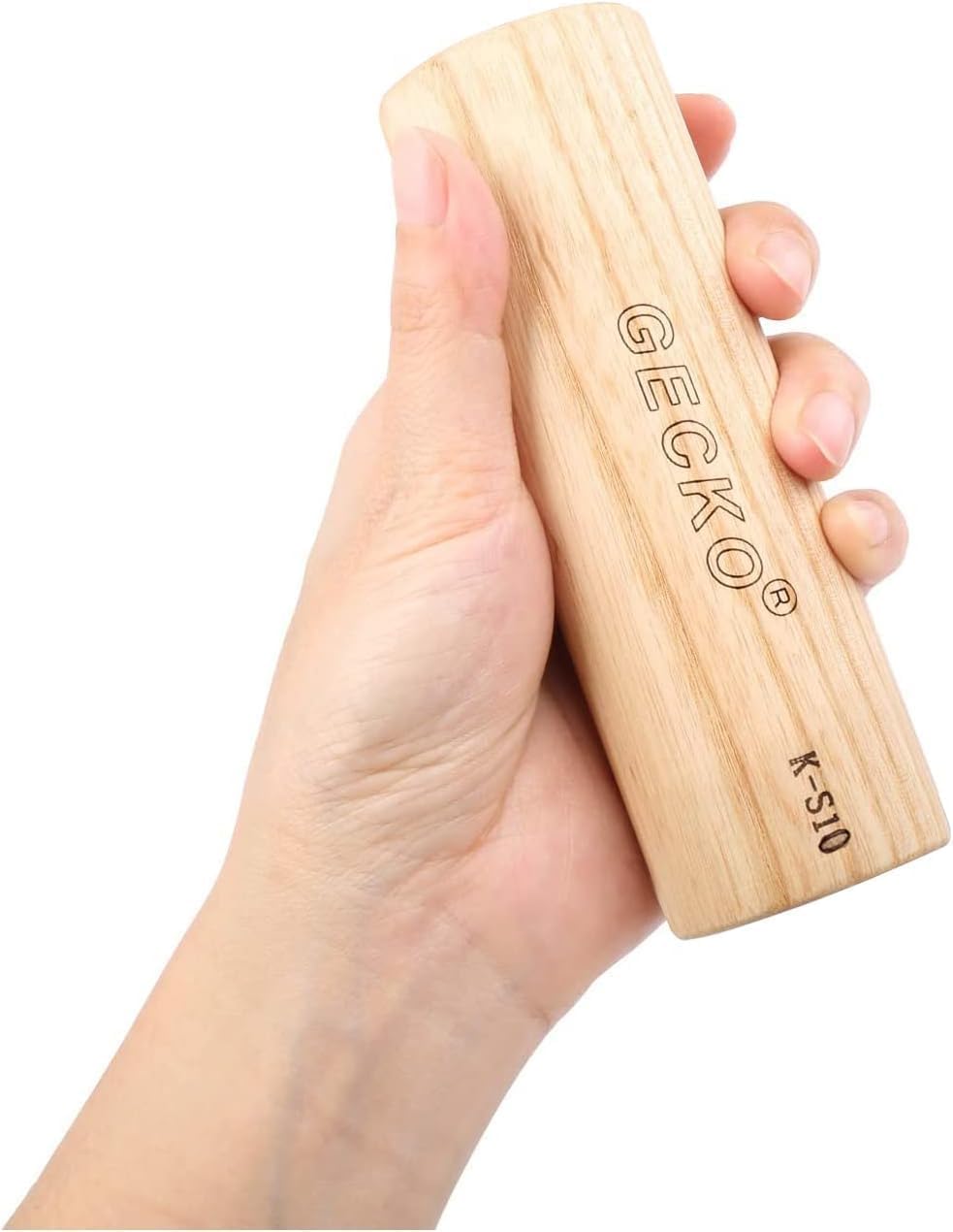 GECKO Maracas Sand Hammer Percussion Shaker Instrument, Wooden Natural Maracas for Adults, Used in Live Performances and Concerts, Suitable for Kahun Drummers, Guitarists and Singers