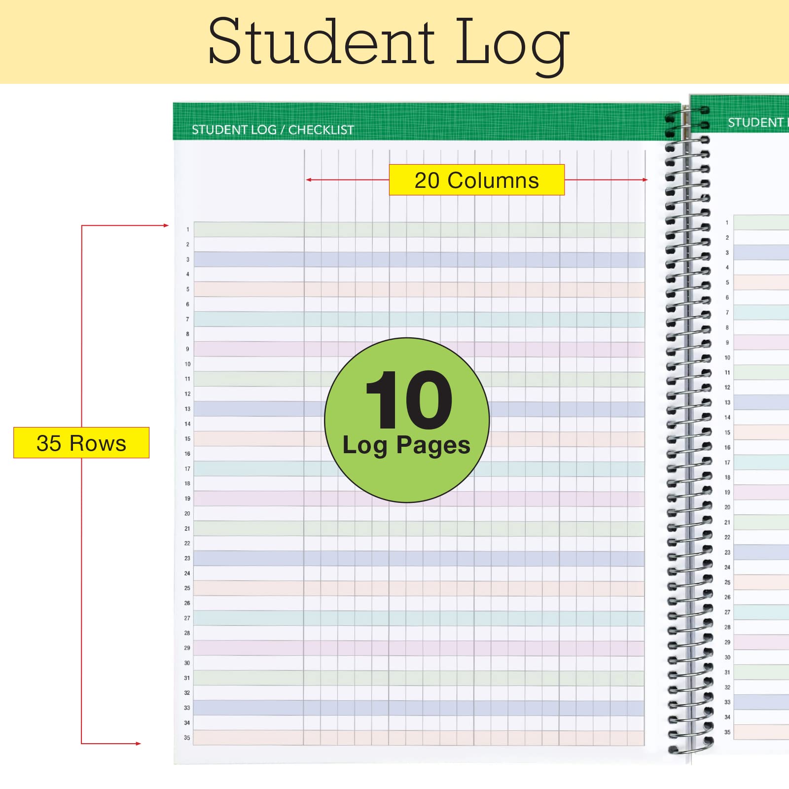 Aug 2023-Jul 2024 Lite Teacher Lesson Planner Notebook 8.5x11 Daily Weekly Monthly Organizers - Includes 7 Periods, Dated Calendar, Page Tabs, Bookmark, and Planning Stickers
