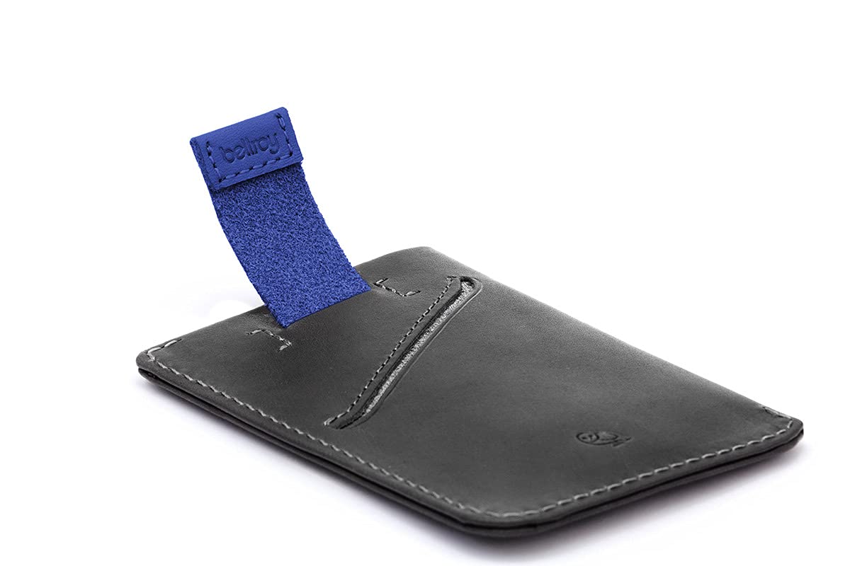 Bellroy Card Sleeve (Premium Leather Card Holder or Minimalist Wallet, Holds 2-8 Cards or Business Cards, Folded Note Storage) - Ocean